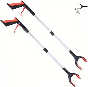 Amazon.com: AMNOOL 2 Pack Grabber Reacher Tool - 32 Inch Extra Long Foldable Trash Grabber with ...