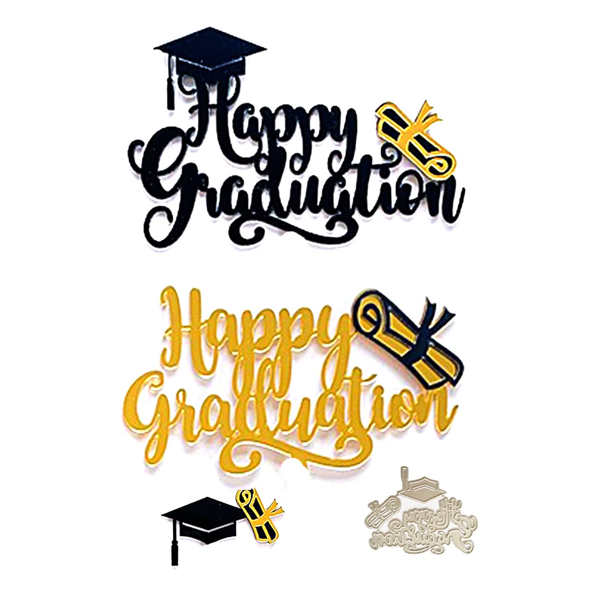 Amazon.com: Happy Graduation Metal Die Cuts, Cutting Dies for Card ...