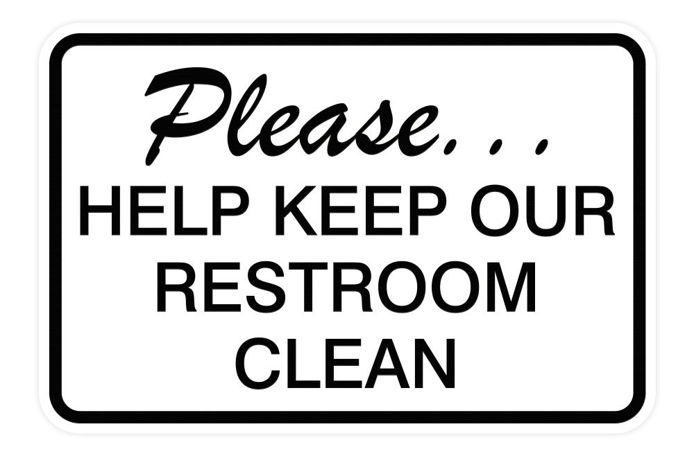 Amazon.com : Classic Framed Please Help Keep Our Restroom Clean Wall ...