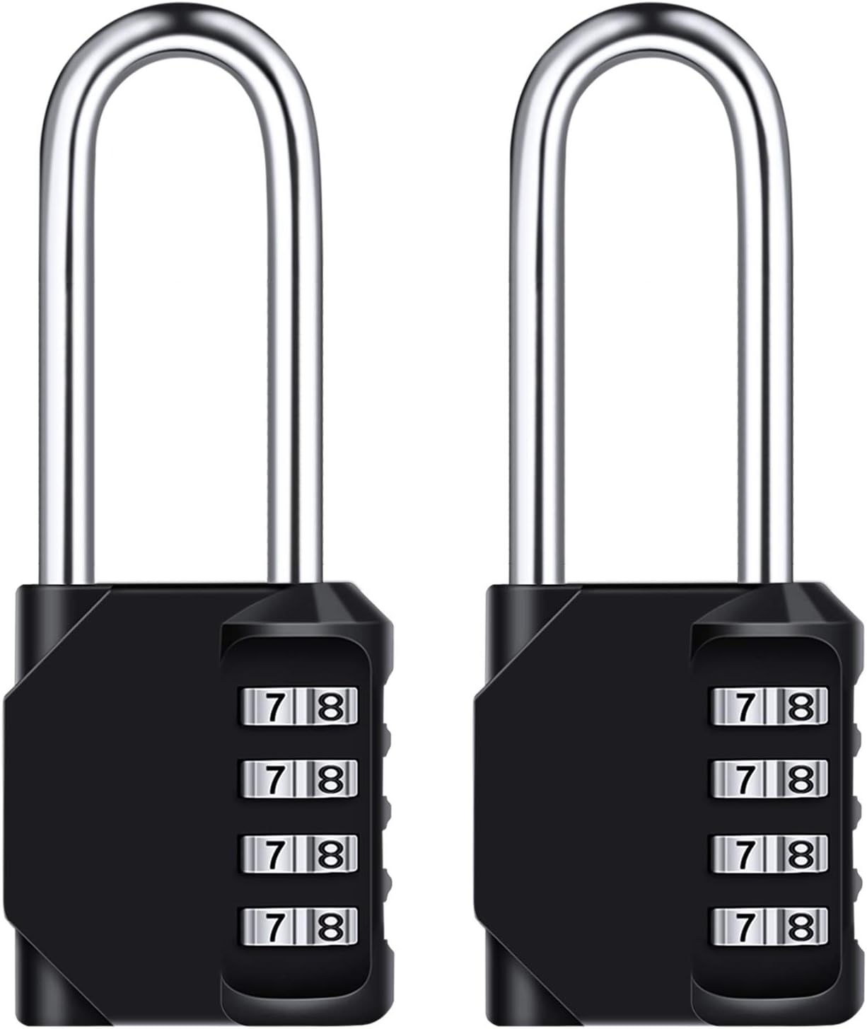 GRIFEMA GA1002 4 Digit Combination Padlock, Long Shackle Padlocks ...