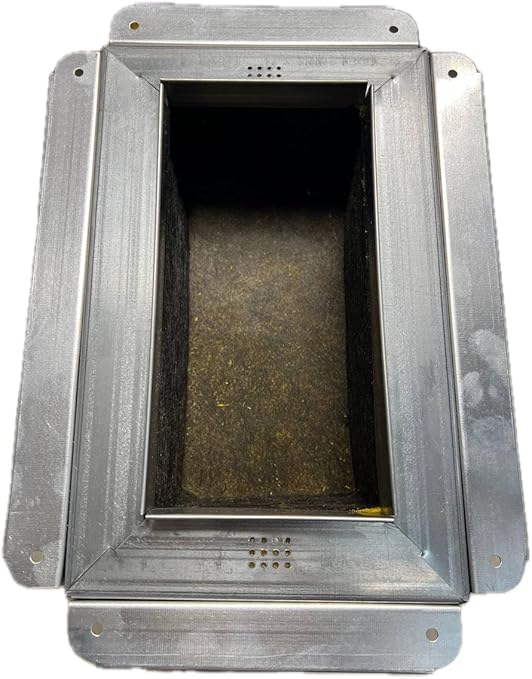R4 Insulated Galvanized Ceiling Register Box - Connects Register Vent ...