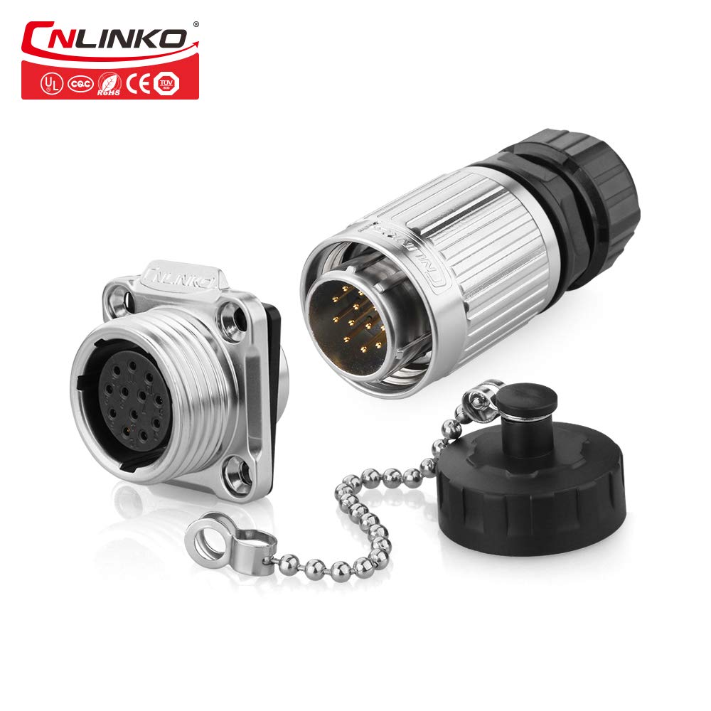 Buy M20 Electic Link Waterproof 2Pin Female Plug Male Socket Power ...