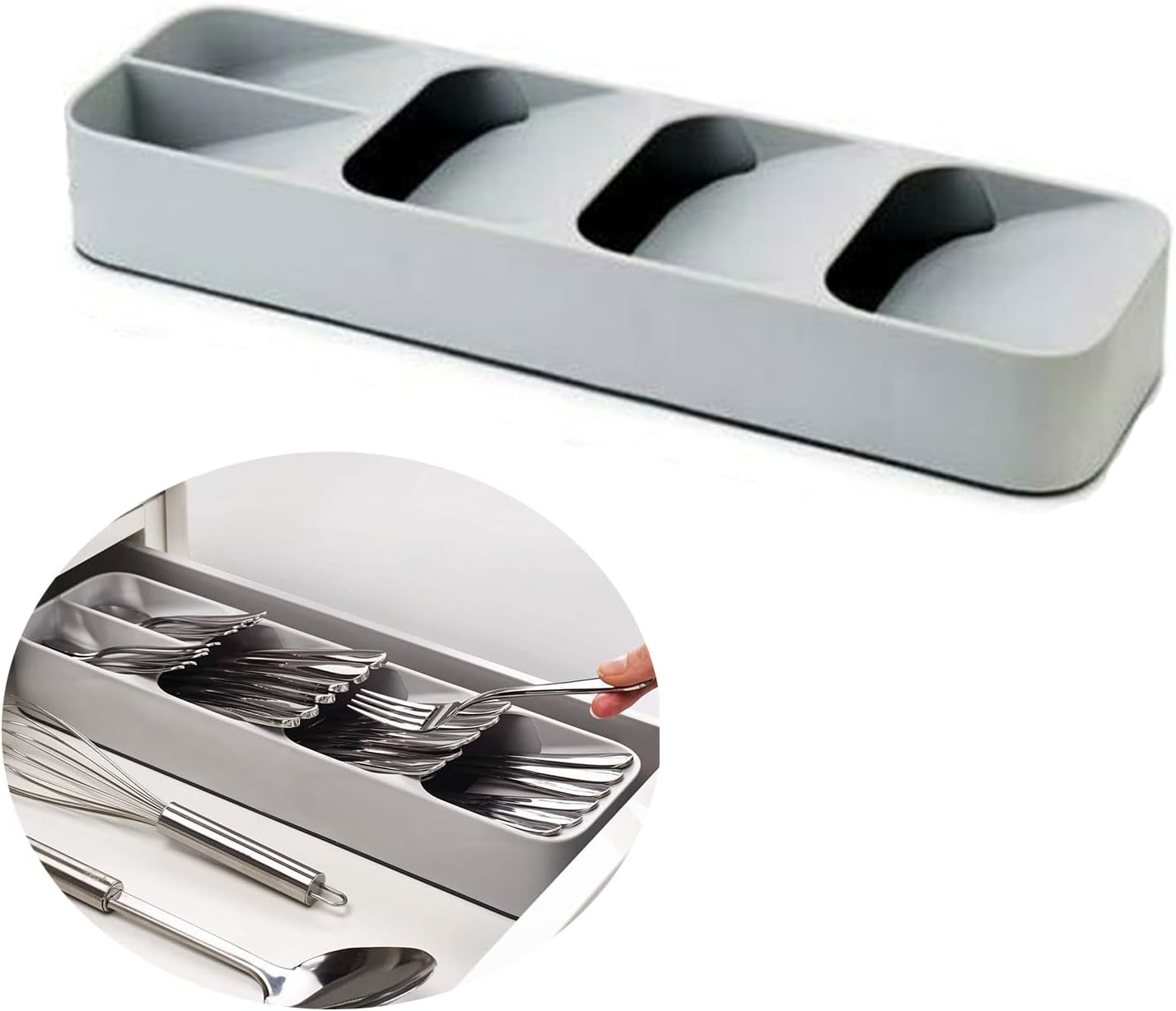 Hoshisea 2 Pezzi Cassetti di Posate Compatto, Porta Posate Cucina ...