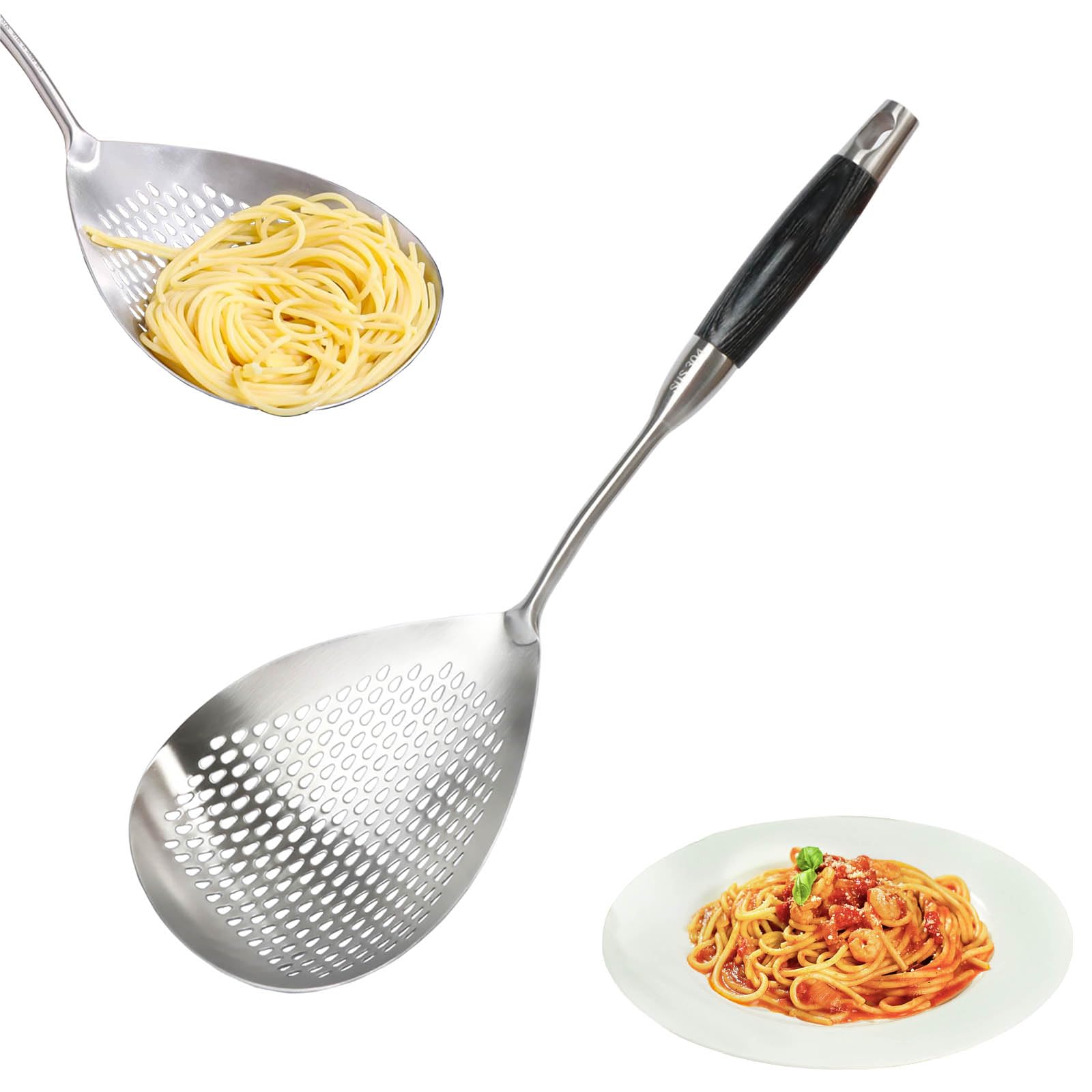 Amazon.com: KAYCROWN Skimmer Slotted Spoon 5.7 Inch, 304 Stainless ...