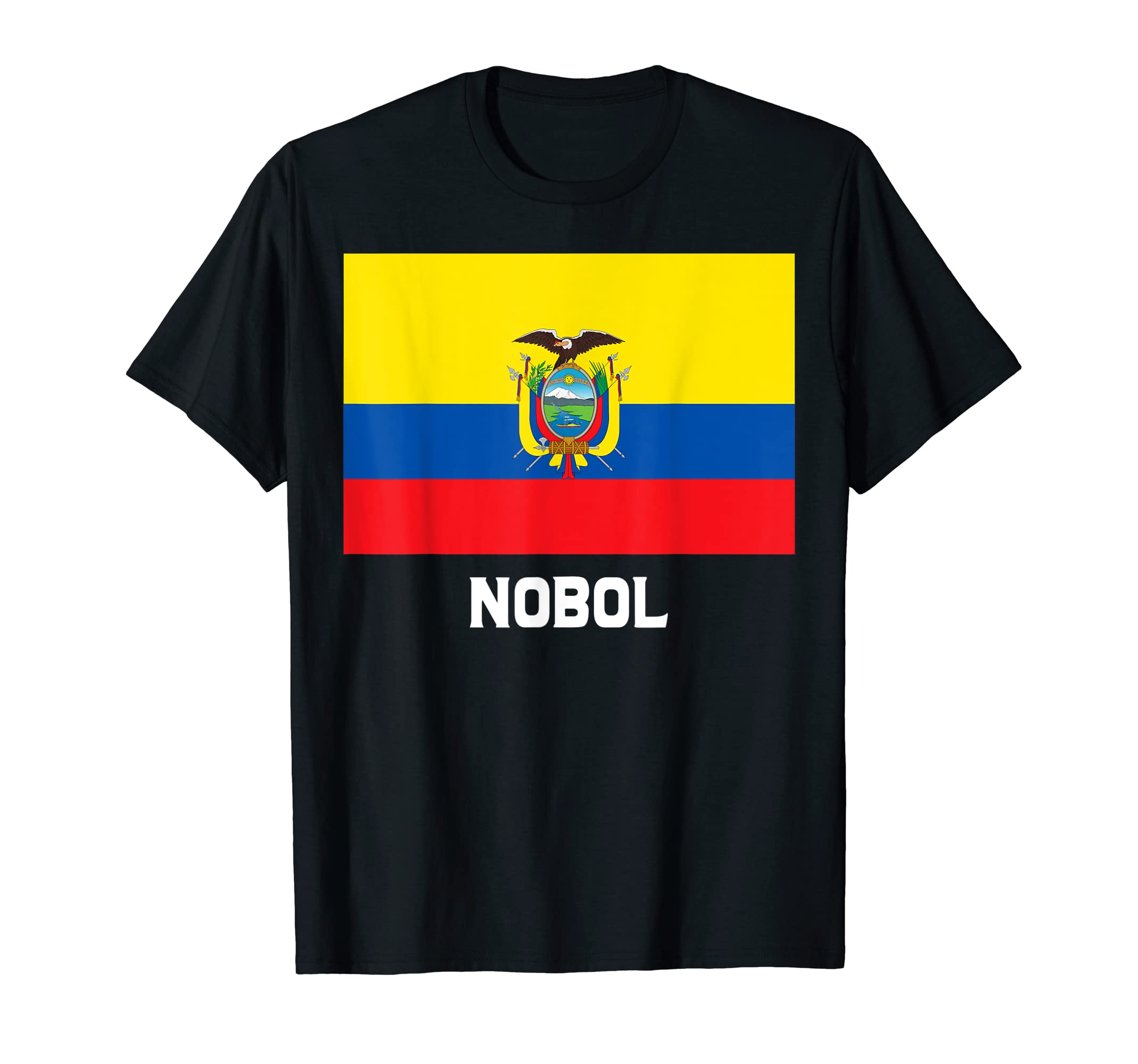 Nobol Ecuador Flag Emblem Escudo Bandera Crest T Shirt | Desertcart UAE