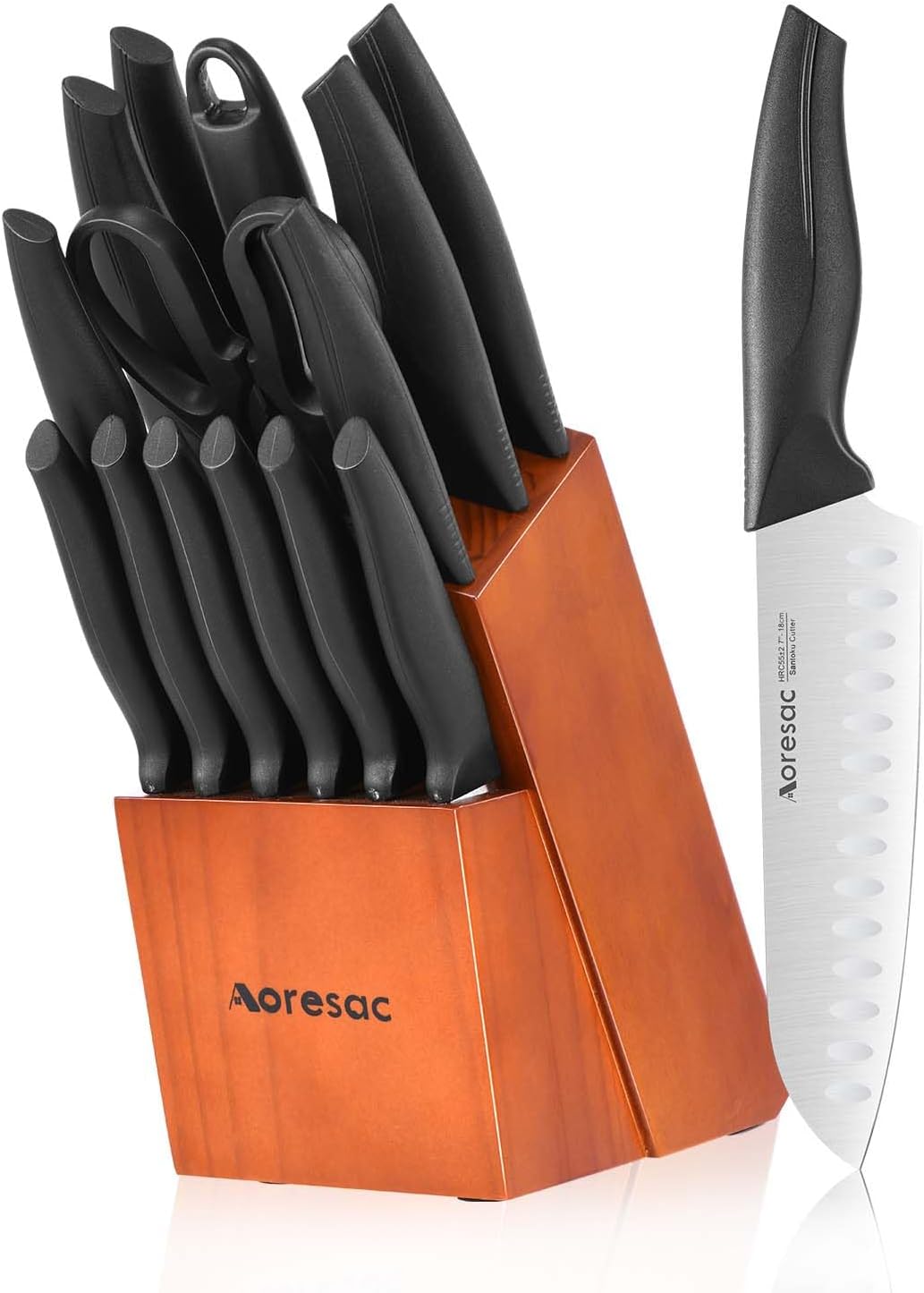 Stellar Professional Kitchen Knife Set Block with Knives - 5 Piece Set ...