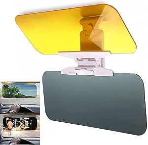 Car Sun Visor with Polarized Glare Protection,2 in 1 for Day and Night ...