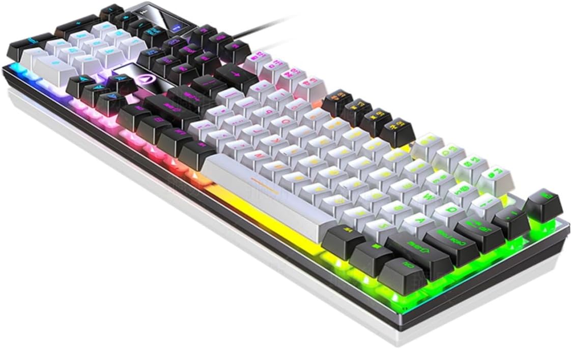 Amazon | Mobestech 104 有線ゲーミングキーボード かなりゲーミングキーボード Rgb ゲーミング キーボード メカニカル ゲーミング キーボード フルサイズのキーボード ...