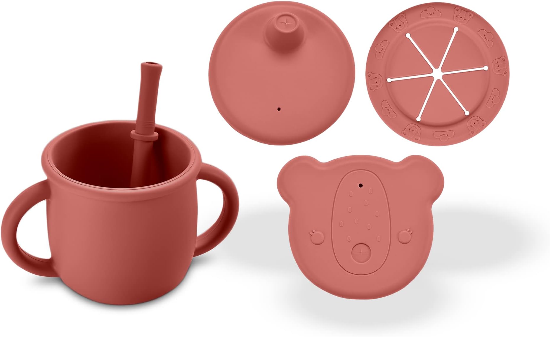 Amazon.com: thyseed PPSU Weighted Straw Cup with Handles Toddlers ...