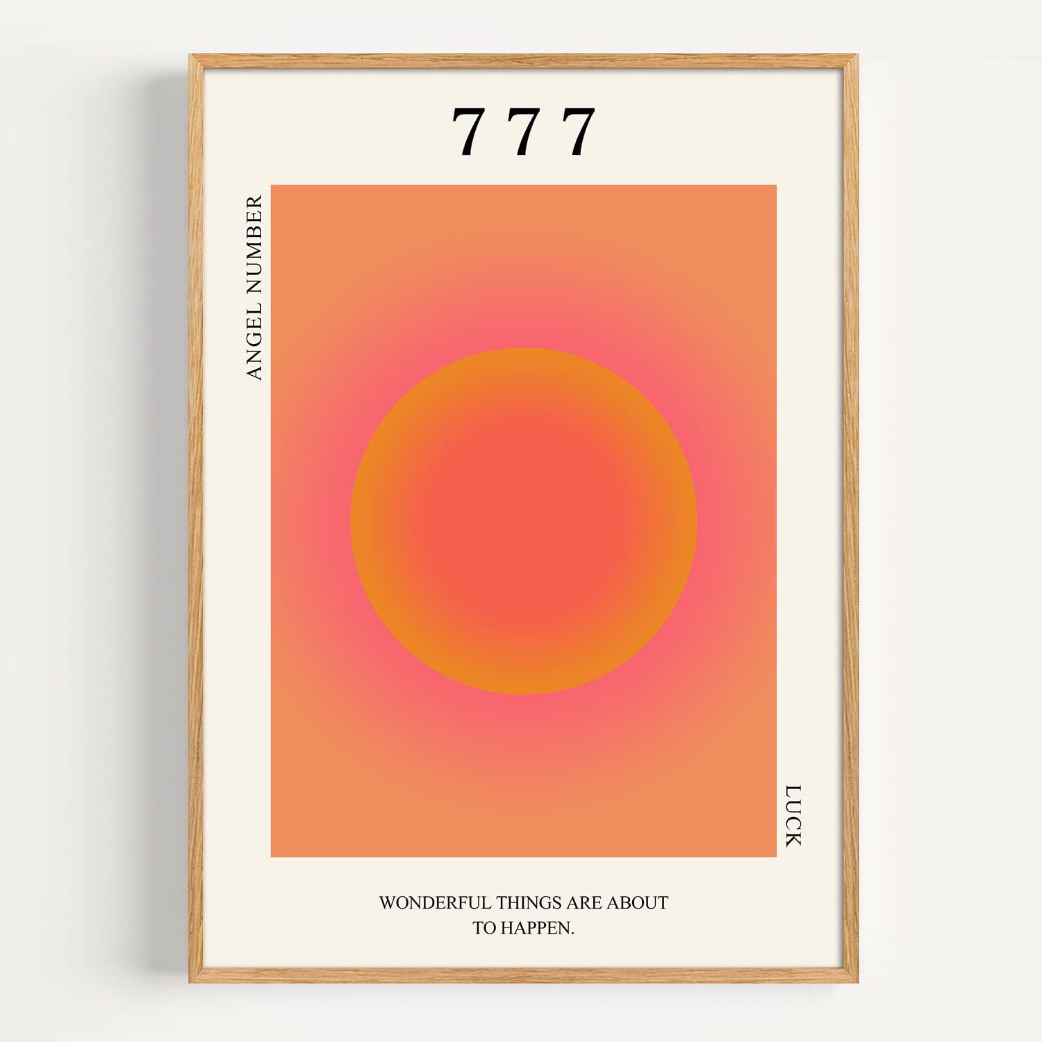 Amazon.com: SUYE 777 Angel Number Poster, Gradient 777 Aura Print ...