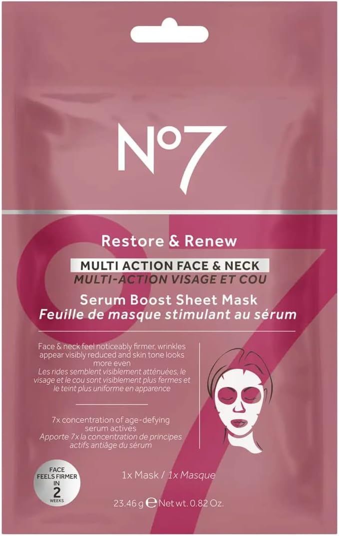 Amazon.com : No7 Restore & Renew Multi Action Face & Neck Serum Boost ...