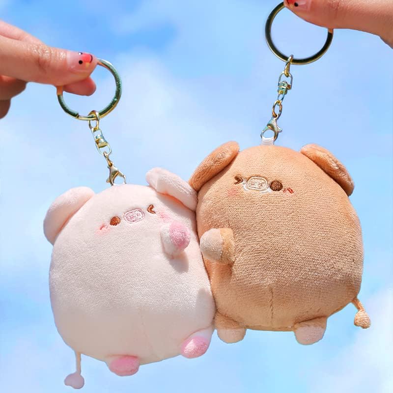 Amazon.com: Plush Couple Piggy Magnet Keychain Pendant, Pig Charm Gift ...