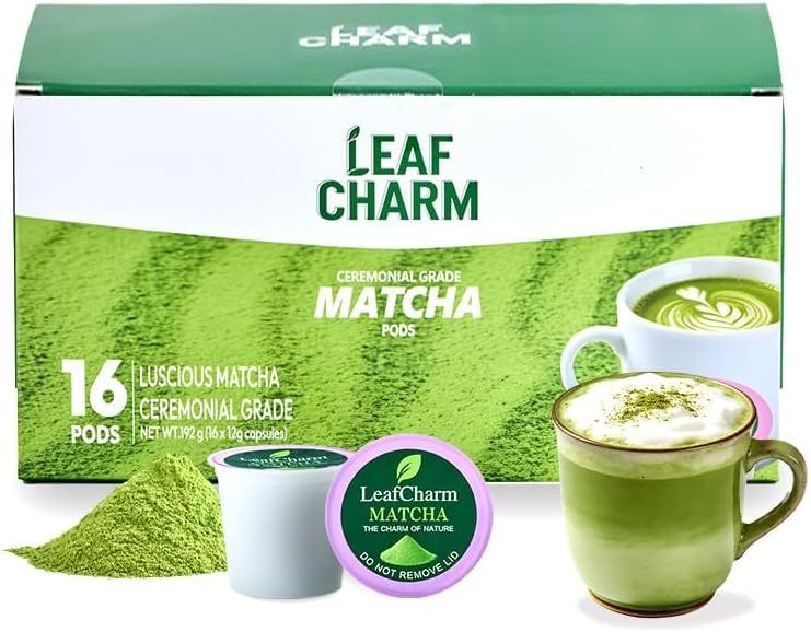 Amazon.com: LeafCharm Ceremonial Grade Matcha Pods – Sugar-Free, Stone ...