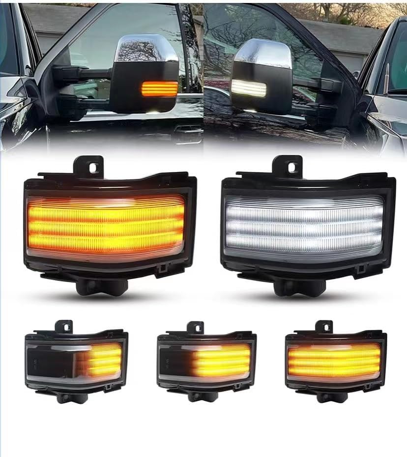 Amazon.com: ZZDSNJ Side Mirrors LED Sequential Dynamic Blackout Turn ...