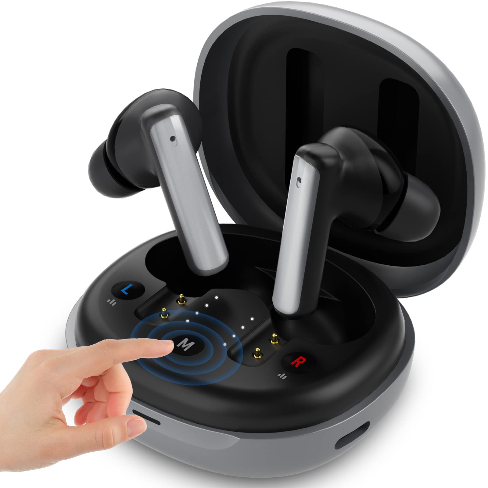 Buy Brightworld Bluetooth Hearing Aids with Button Control - 16 Channel ...