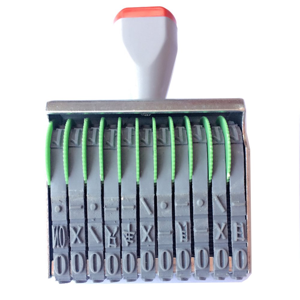 Buy Zeng Rubber Date Arabic Numerals Design 11 Digits Rolling Stamp ...