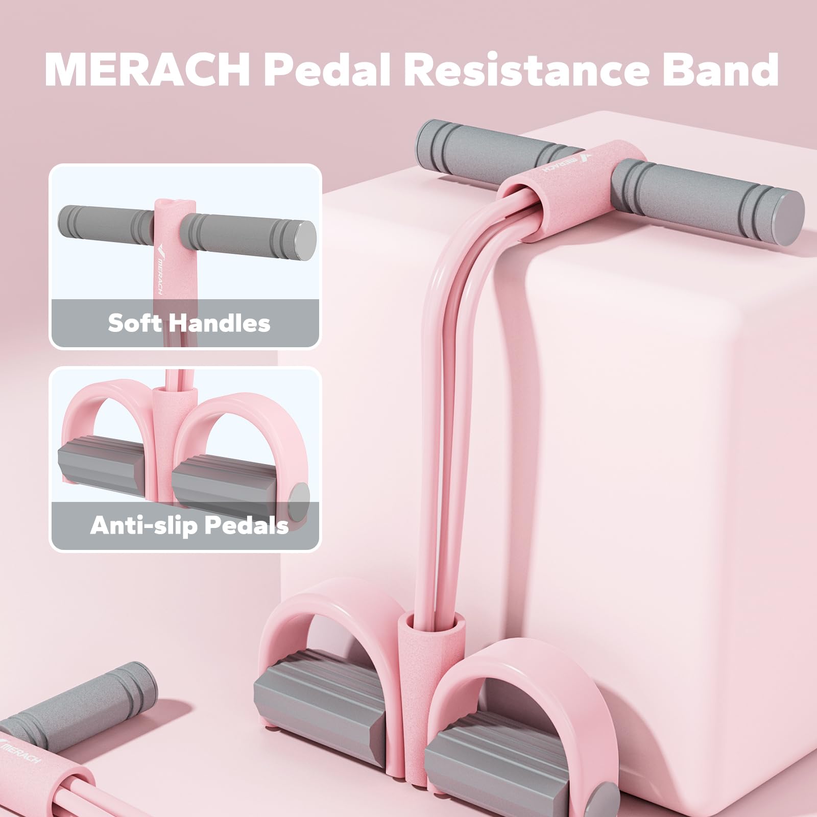 Snapklik.com : MERACH Foot Pedal Resistance Band, Multifunctional Pedal ...