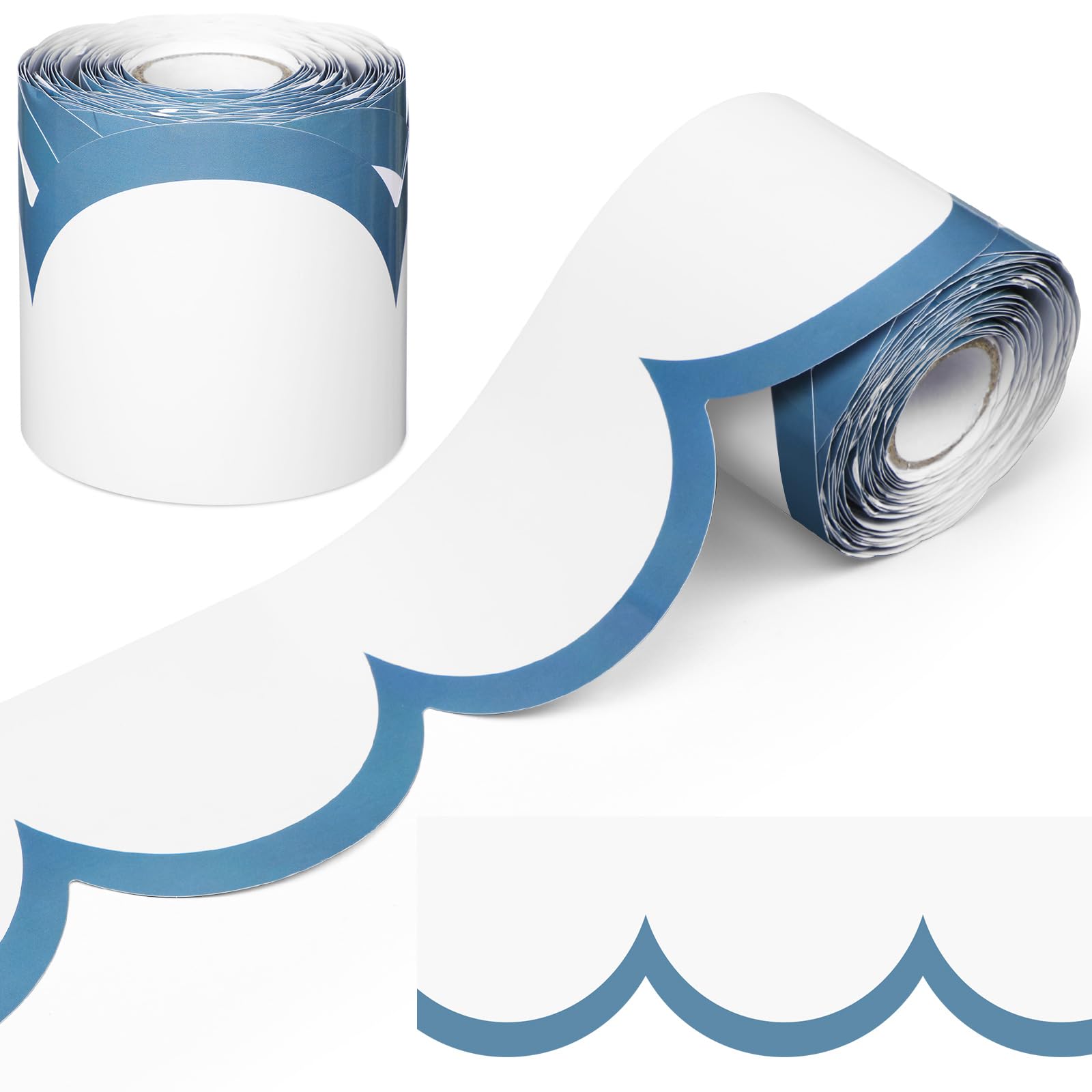 Classroom Border Whaline 32.8ft Dusty Blue Bulletin Board Border - Dot ...