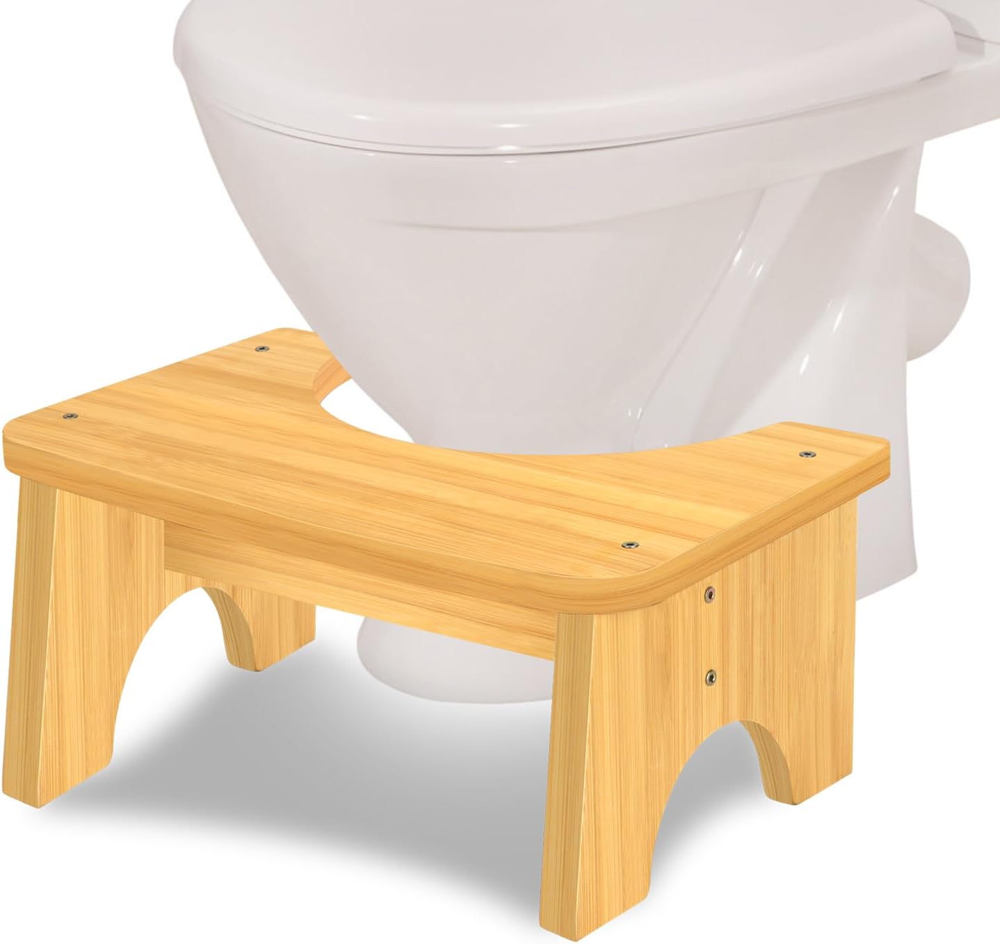 Amazon.com: AZEN Toilet Stool Squat Adult, Wood Poop Stool for Bathroom ...
