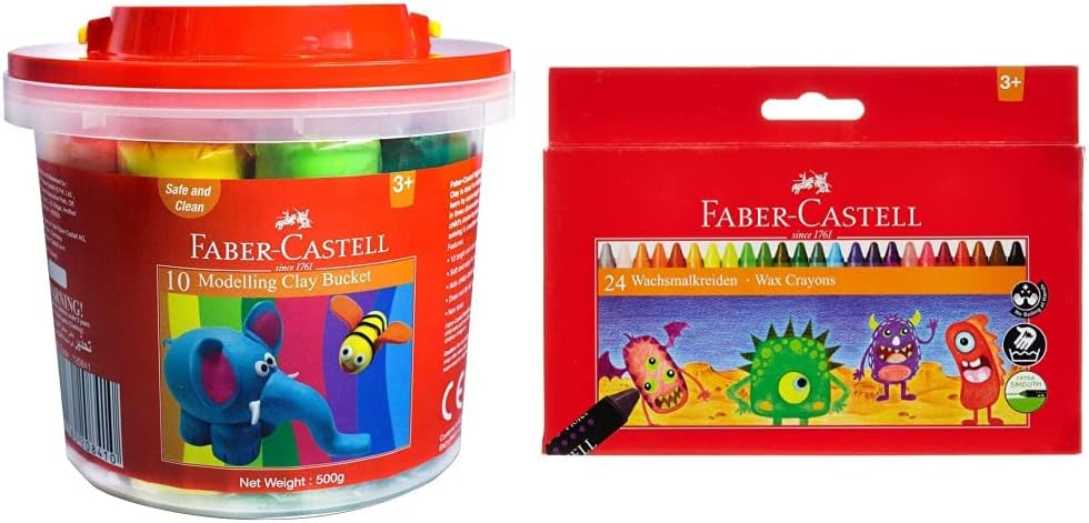 Faber-Castell Faber Castell Modelling Clay 500Gm - 10 Colors X 50Gm In ...