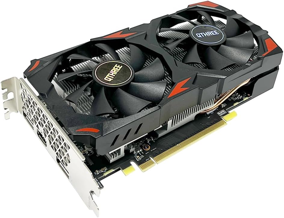 QTHREE Radeon RX 580 8G Graphics Card, GDDR5 256-bit, HDMI, Dual ...