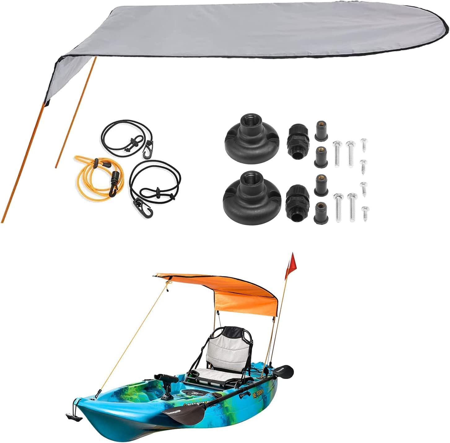Amazon.com: Canoe Kayak Sun Shade Canopy, Sun Shade Canopy for Kayak ...