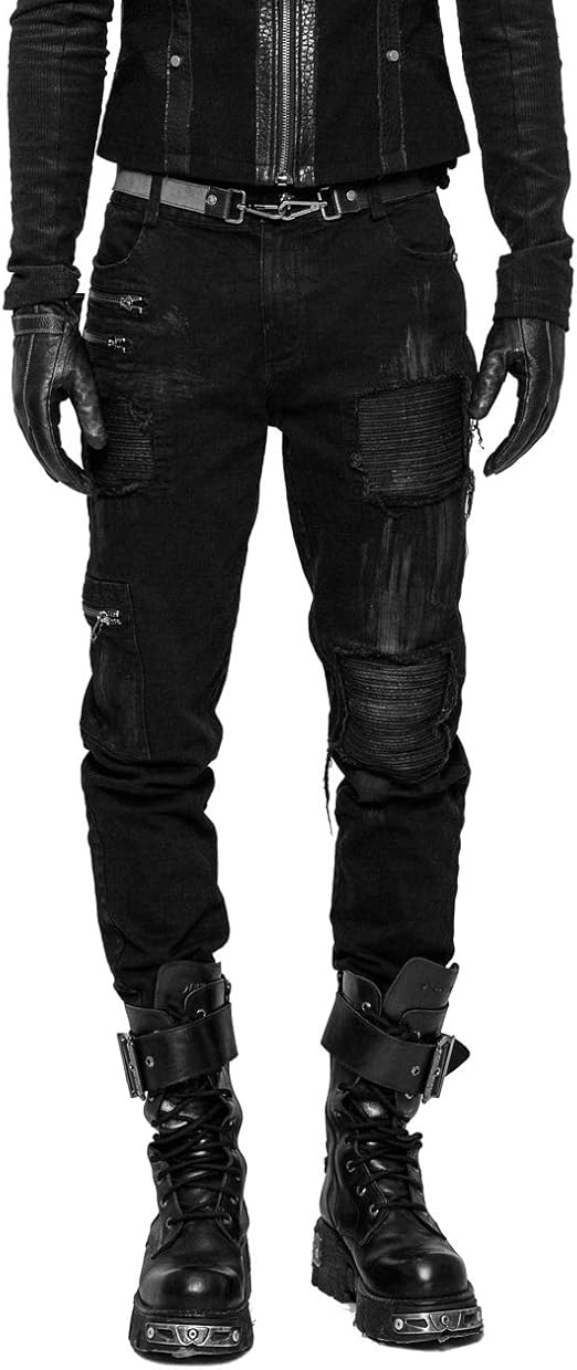 Men Punk Rock Pants Pencil Pants Steampunk Mens Casual Long Decadent ...