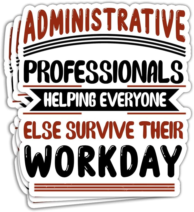Amazon.com: JEFARIK (3 Pcs) Administrative Professionals Stickers Funny ...