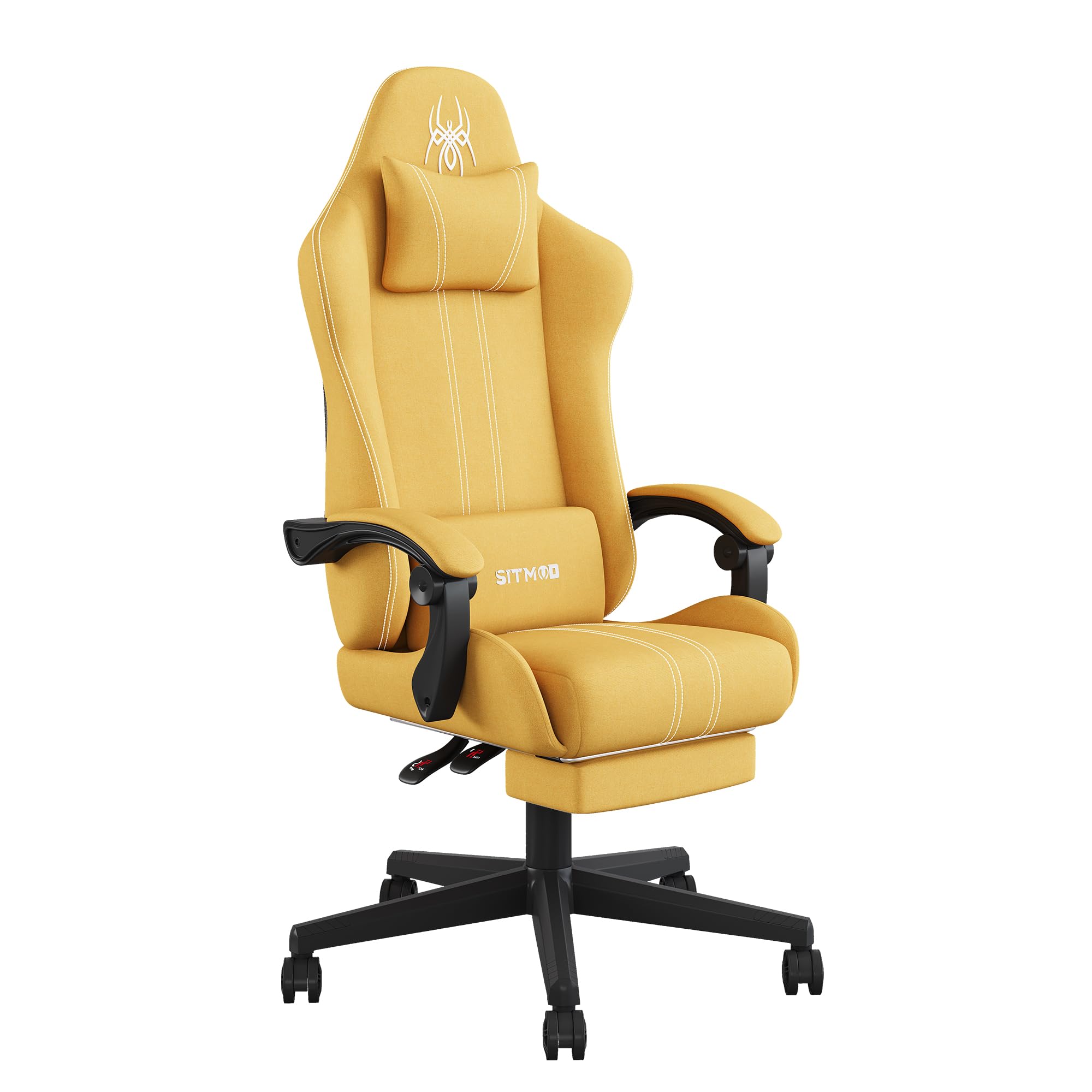 Amazon.com: Gaming Chair Breathable Fabric Computer Chair Comfortable ...
