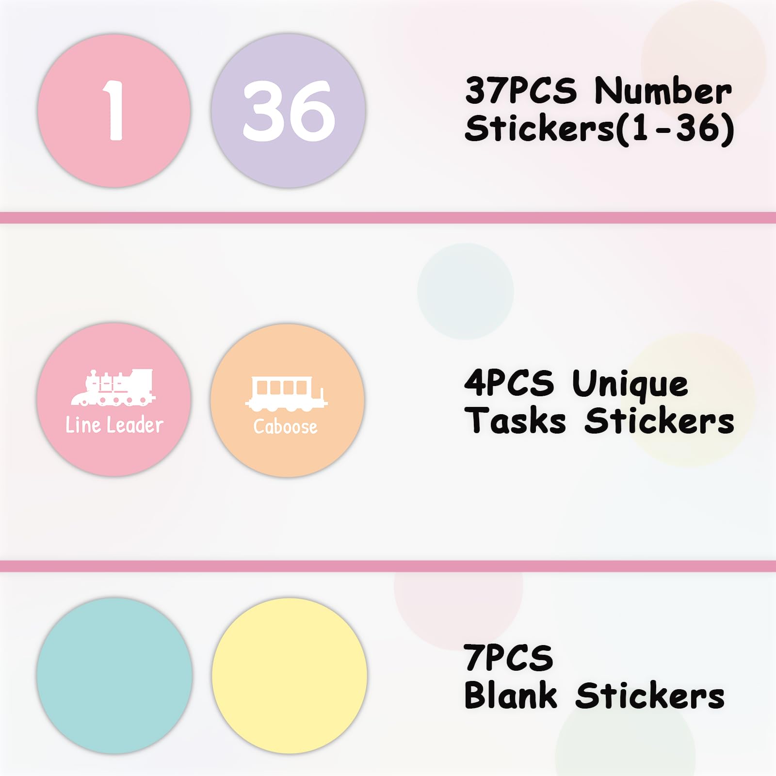 Snapklik.com : 48PCS Pastel Numbers Stickers Classroom Decorations ...