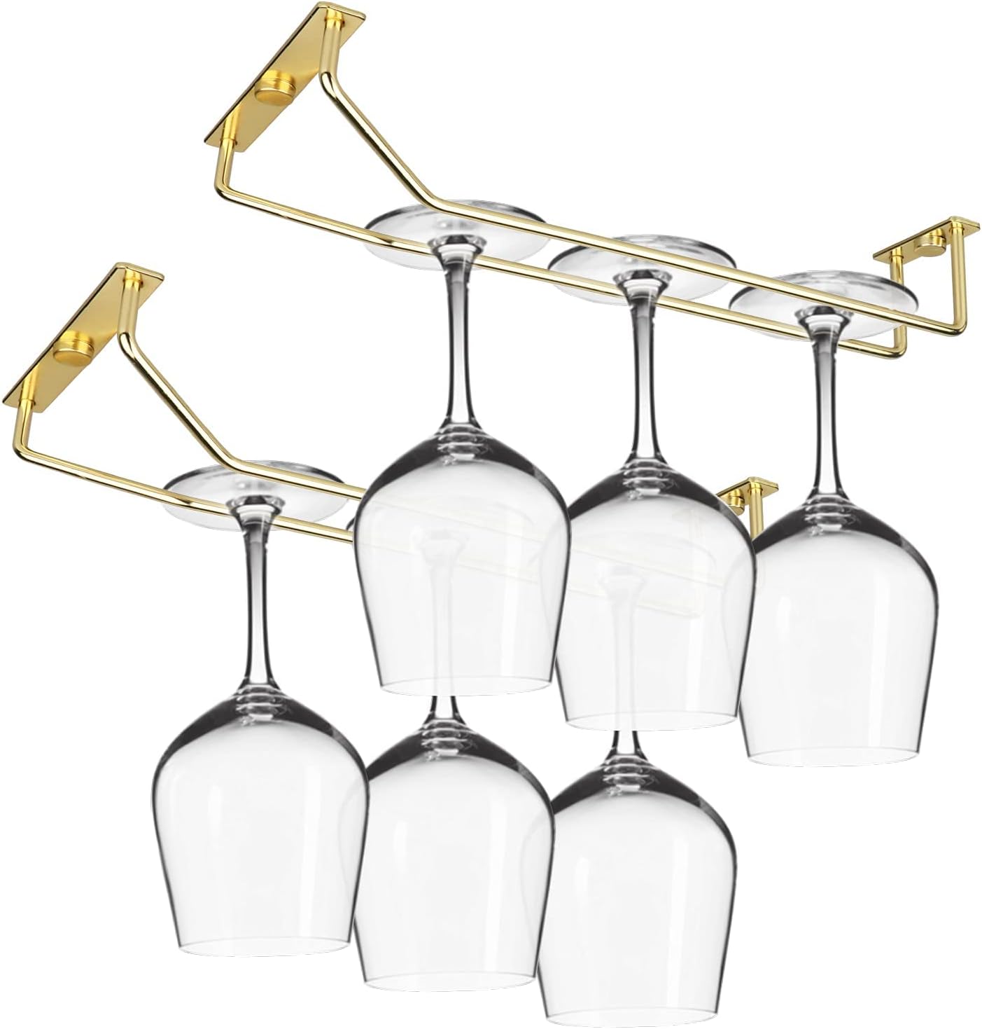 Amazon.com: Great Credentials Set of 2-10-Inch Long, Wine Glass Rack ...