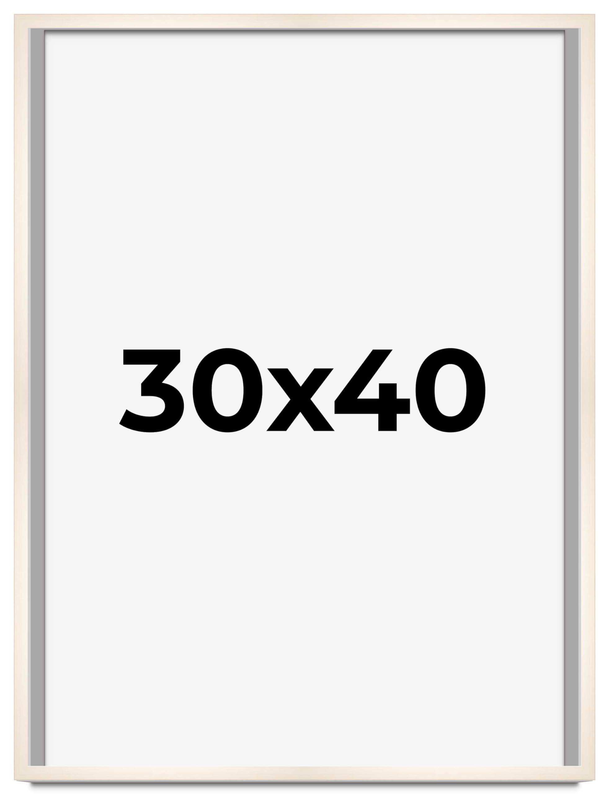 30x40 Frame White Wheat Solid Wood Picture Frame | Moulding Width 0.75 ...