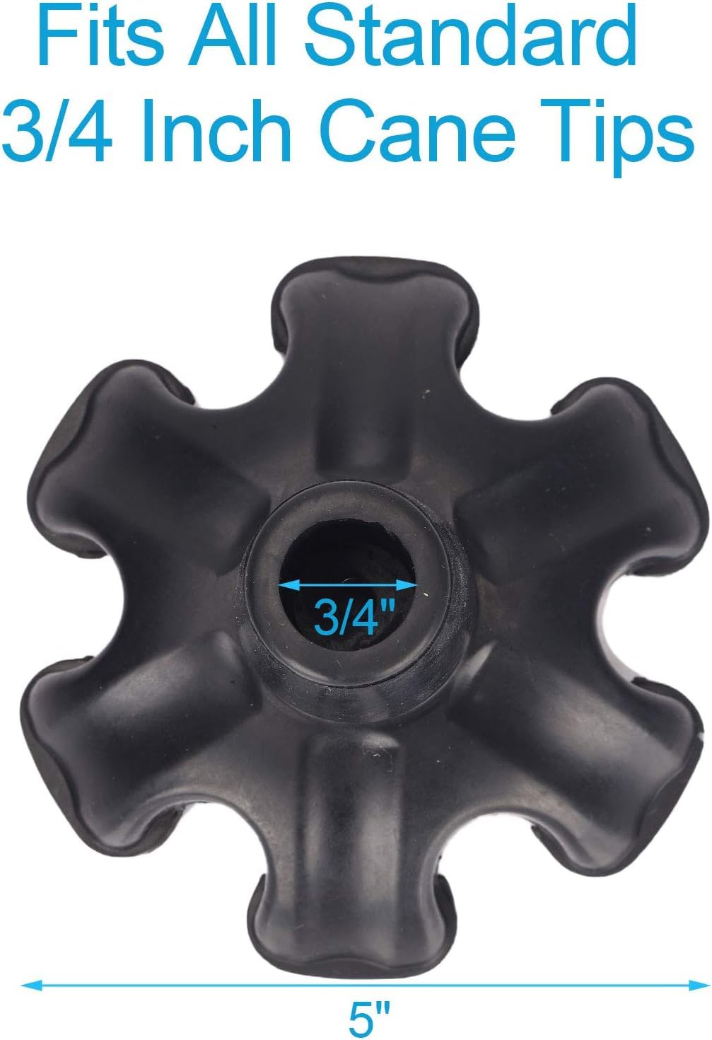 Snapklik.com : Walking Cane Tips 3/4 Inch Heavy Duty,Quad Cane Tips ...