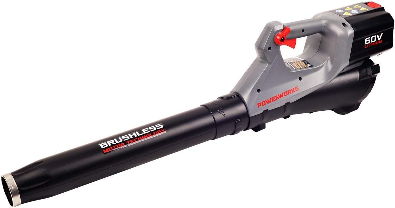 Amazon.com : POWERWORKS 60V Brushless Jet Leaf Blower, Battery Not ...