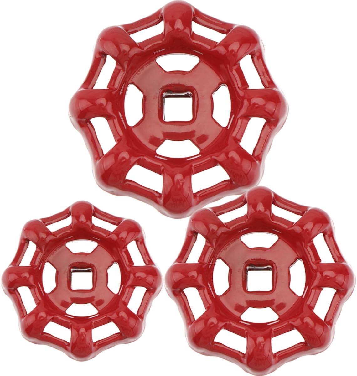 OATIPHO 3pcs Cast Iron Shutoff Handles with 6 * 6, 7 * 7, 8 * 8mm ...