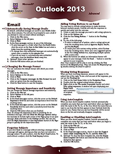 Amazon.in: Buy Outlook 2013 Advanced Quick Source Reference Guide Book Online at Low Prices in ...