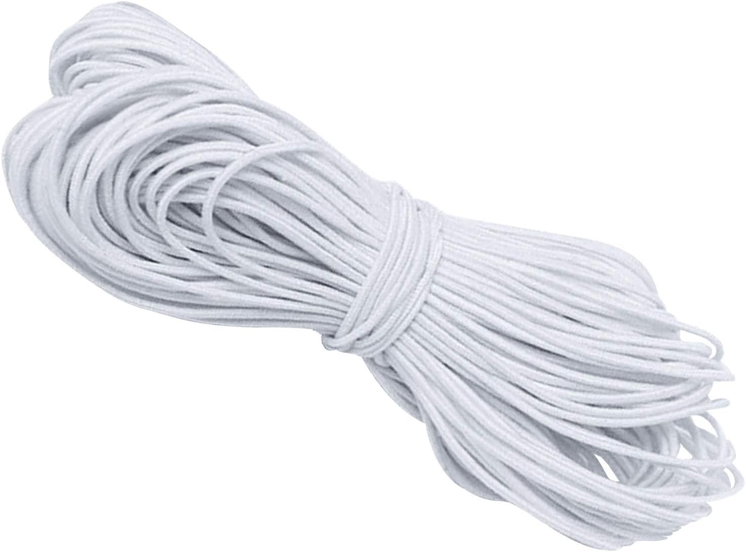 WedDecor 1mm White Elastic Cord Elastic Rope Stretch Fabric Craft ...