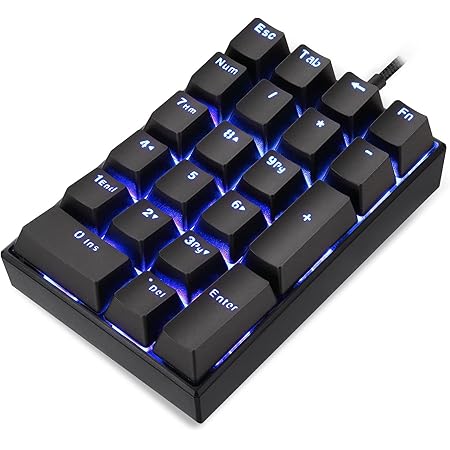 Amazon.com: Qisan Mechanical Gaming Numeric Keypad/Keyboard 21 Keys ...