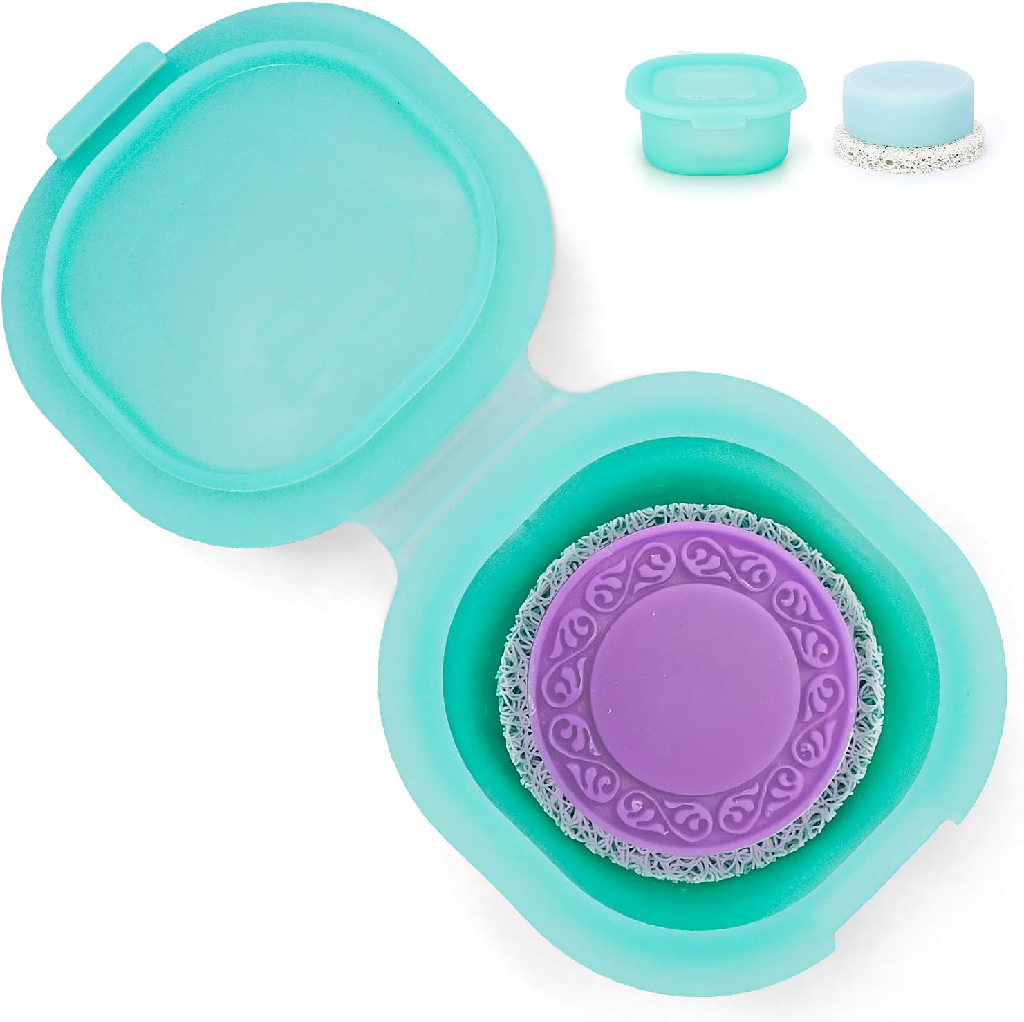 Amazon.com: 2 PCS Round Portable Soap Container with Lid, Sealed ...