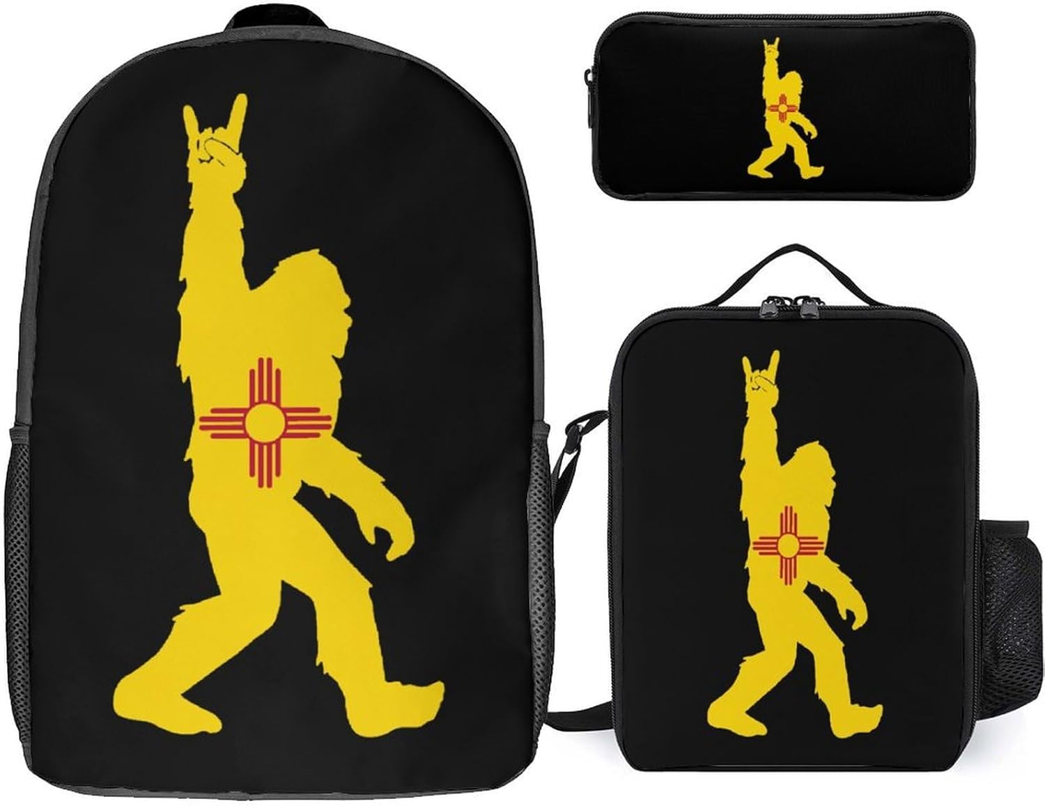 Amazon.com: Funny Bigfoot New Mexico Flag 3-Piece Large Capacity ...