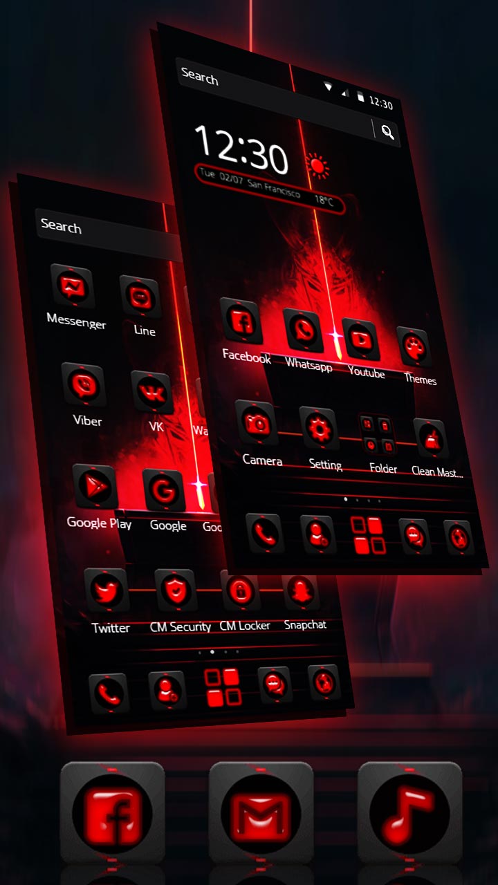 Red Devil 2D android Theme - App on Amazon Appstore
