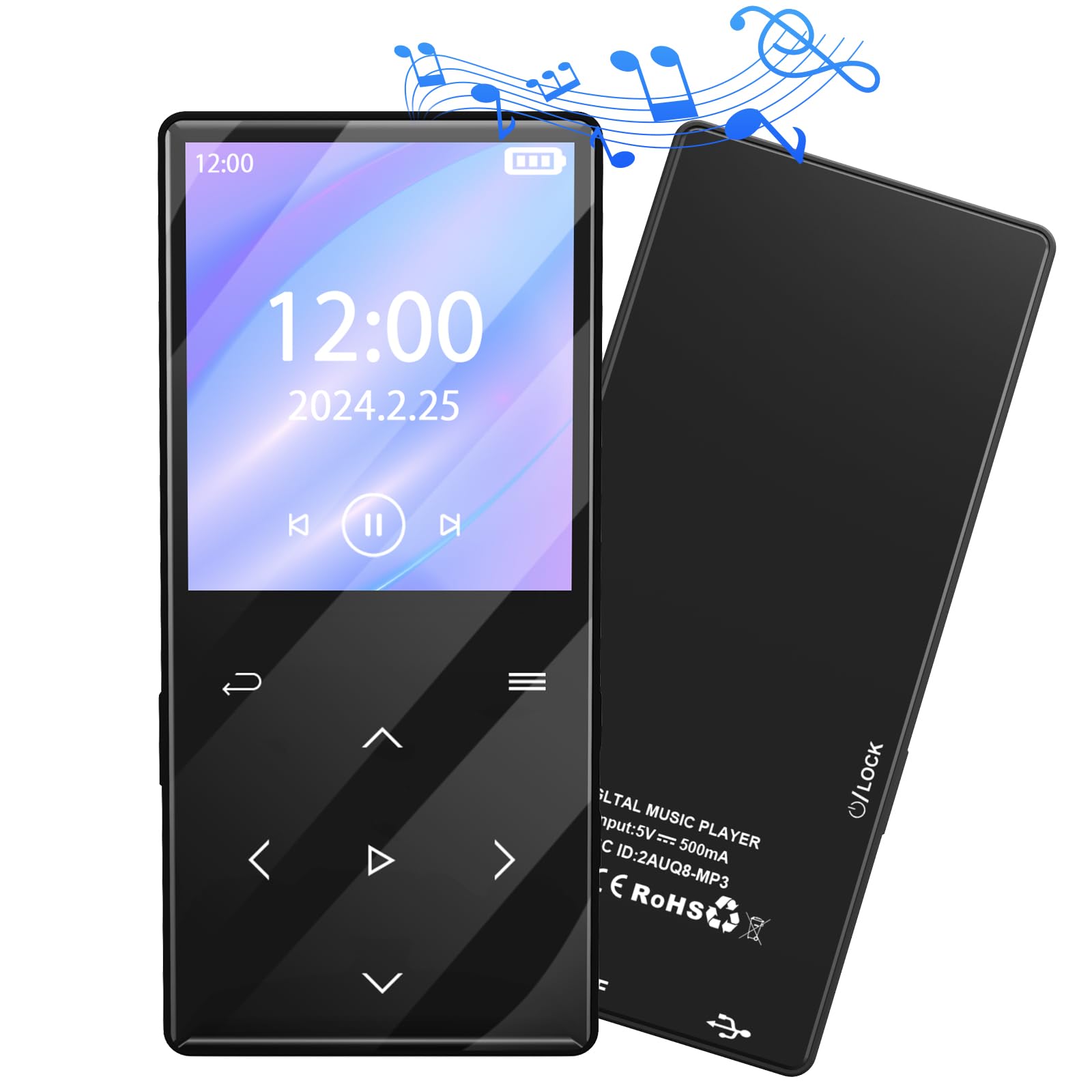 Gueray 64GB MP3 Player with Bluetooth 5.0 Portable Digital Music Player ...