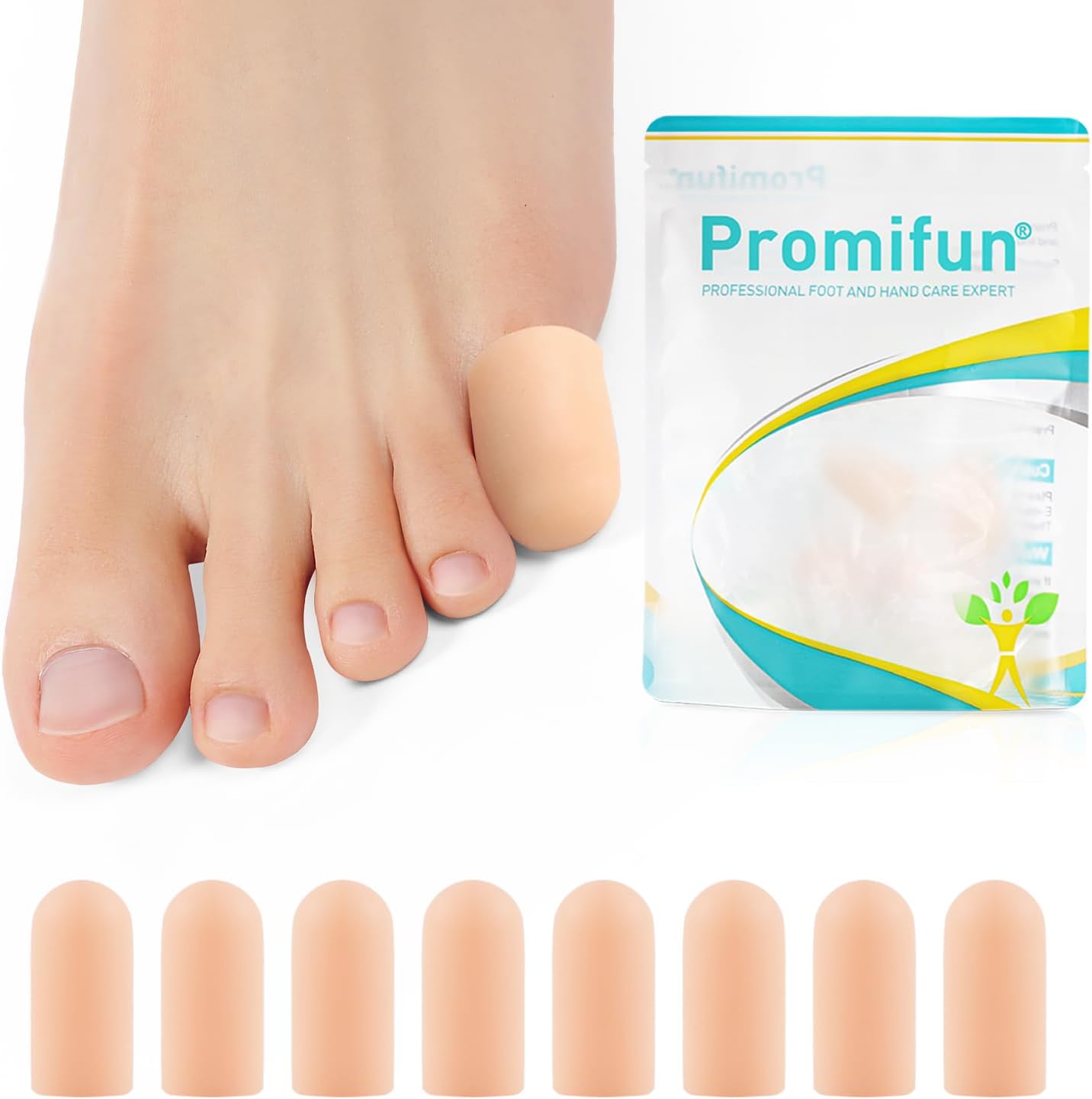 Amazon.com: 16 Pieces Gel Toe Caps, Silicone Toe Protector Toe Covers ...