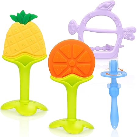 Amazon.com : Vibrating Teethers™ (Strawberry or Grape) : Baby Teether ...