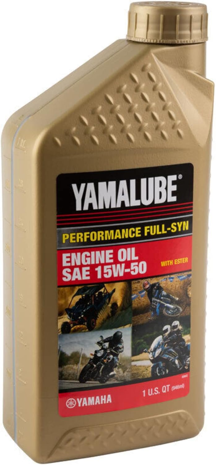 Yamaha YamaLube 15W-50 Full Synthetic Engine Oil 32oz Quart LUB-15W50 ...
