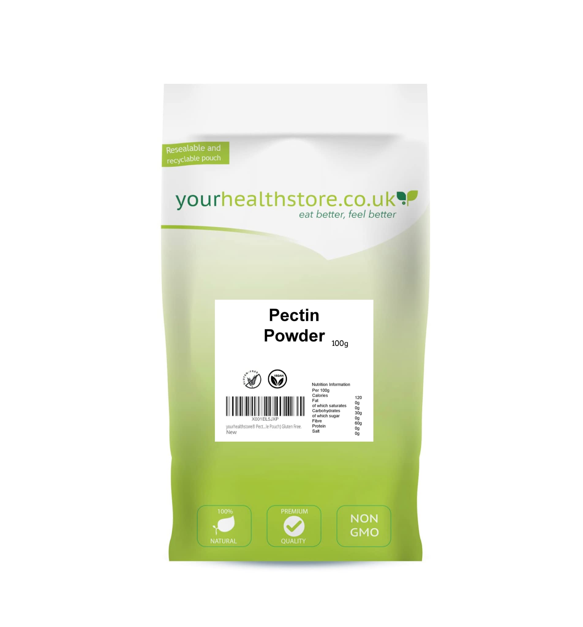 yourhealthstore Pectin Powder 100g, Premium Quality, Gluten Free, Non ...