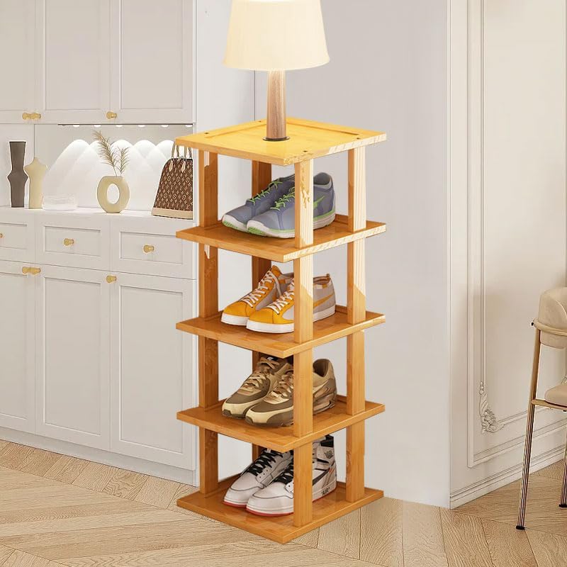 Bamboo Shoe Rack,Vertical Shoe Rackfor Small Spaces,Saving Corner ...