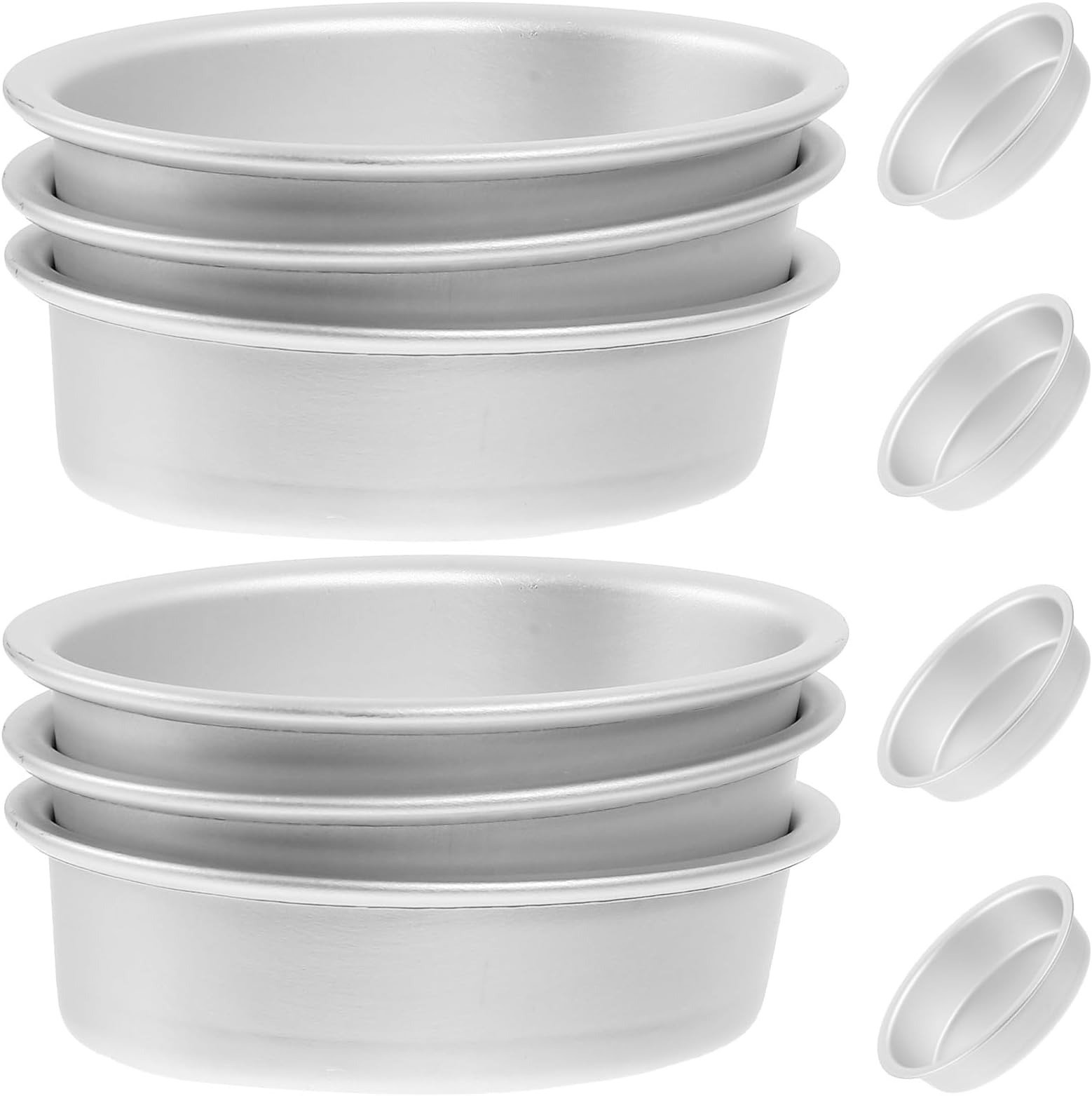 Amazon.com: 4 Pieces Oval Cheesecake Pan 4 Inch and 8 Inch Non-stick ...