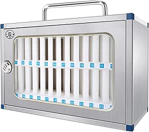 Amazon.co.jp: Aluminum Alloy Clear Cell Phone Storage Cabinet Pocket ...