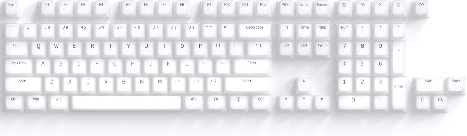 Amazon.com: Nogi Cherry Profile ABS Silicone Keycap White Black Sakura ...